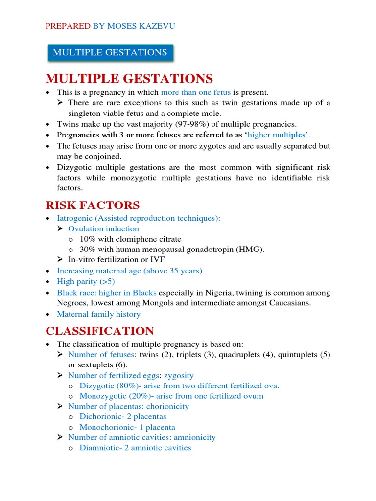 Understanding Multiple Pregnancies | PDF | Multiple Births | Twin