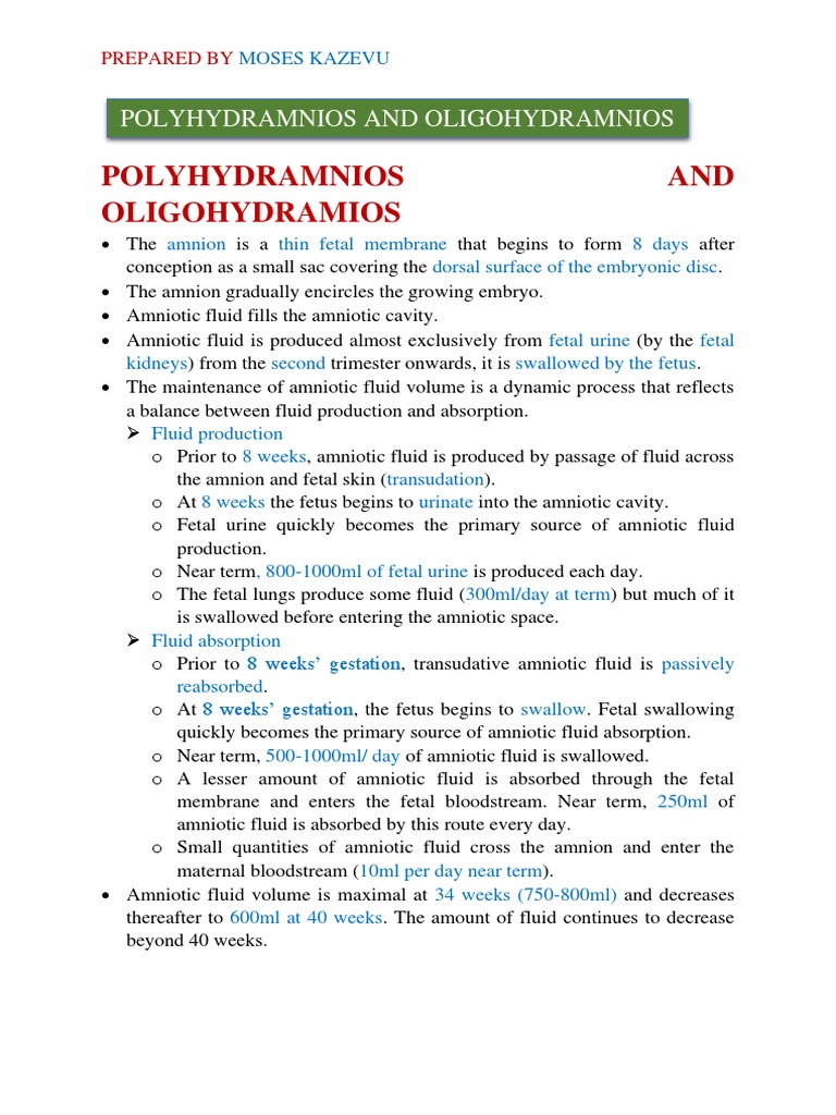 Understanding Polyhydramnios and Oligohydramnios: A Comprehensive ...