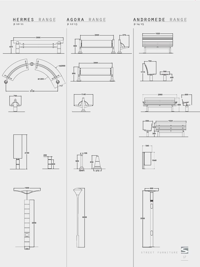 HERMES Street Furniture - Dimensions | PDF