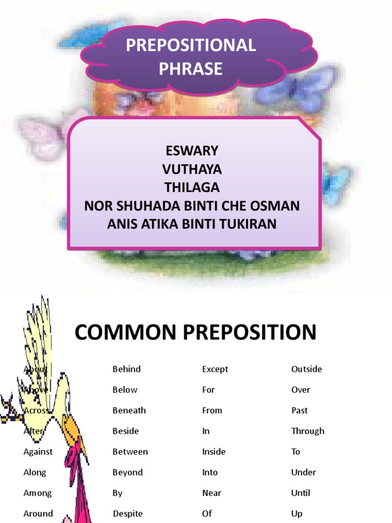 Prepositional Phrase New | PDF | Preposition And Postposition | Adjective