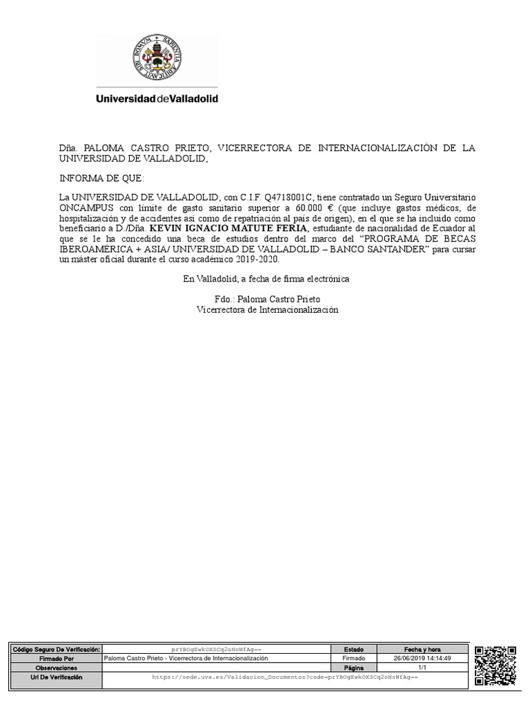 Matute Feria Kevin Ignacio - Invitación | PDF