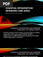 EINC (Essential Intrapartum and Newborn Care) | PDF | Nipple | Breastfeeding