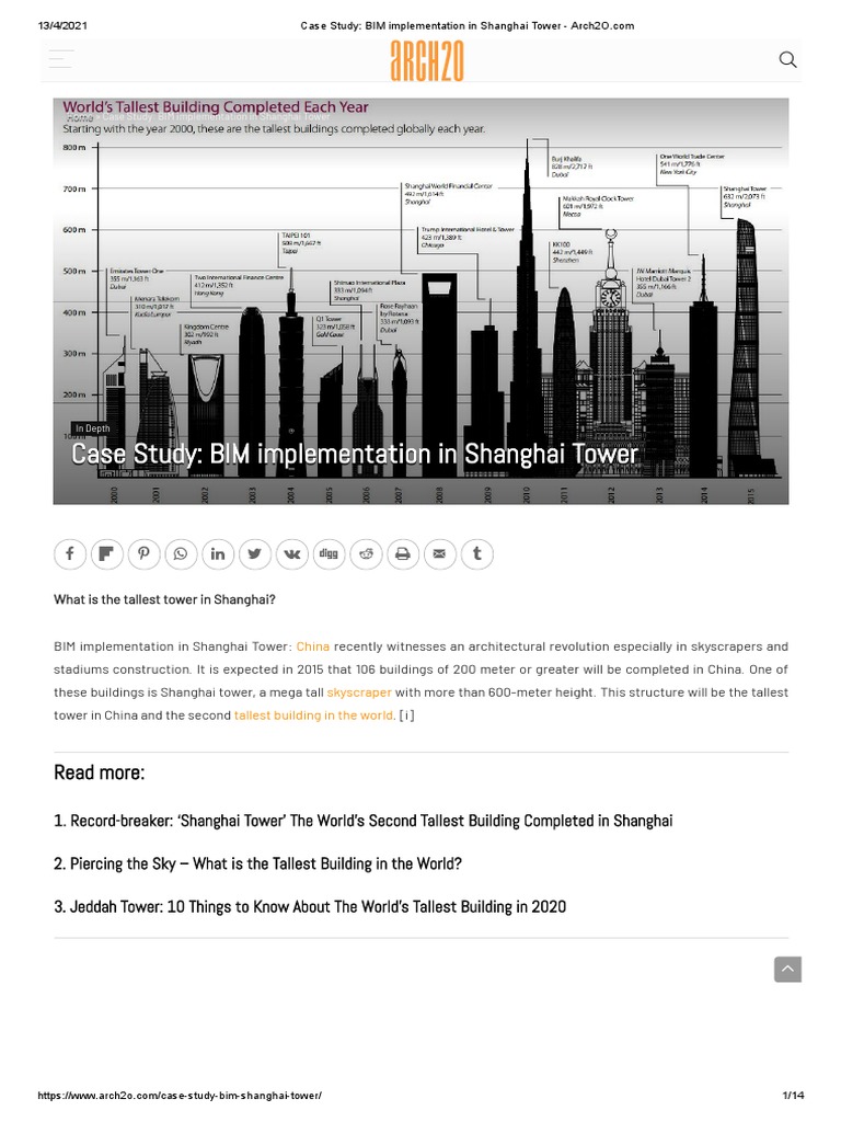 Case Study - BIM Implementation in Shanghai Tower | PDF | Autodesk ...