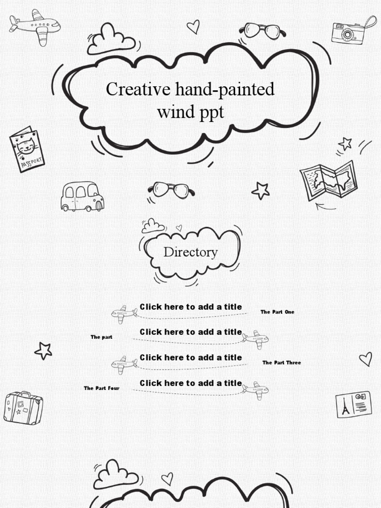 Creative Simple Hand Painted PPT Template | PDF | Text | Typography
