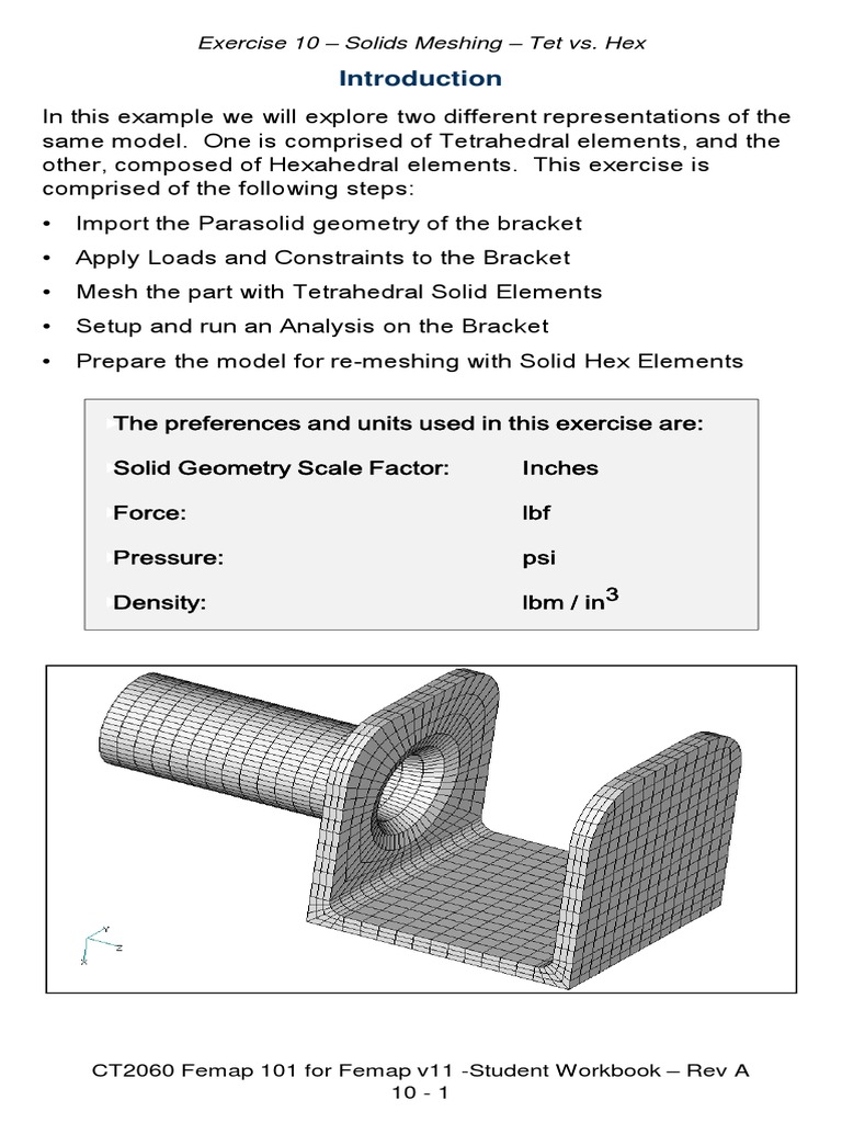 Exercise 11 - Tet Vs Hex Meshing | PDF | Teaching Mathematics