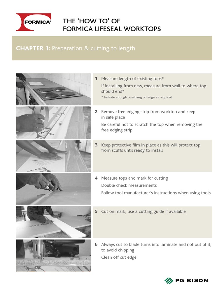 How To Install Formica LifeSeal Worktops Step by Step | PDF ...