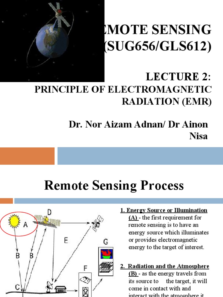 Lecture 2 Principle of EMR | PDF | Electromagnetic Spectrum | Infrared