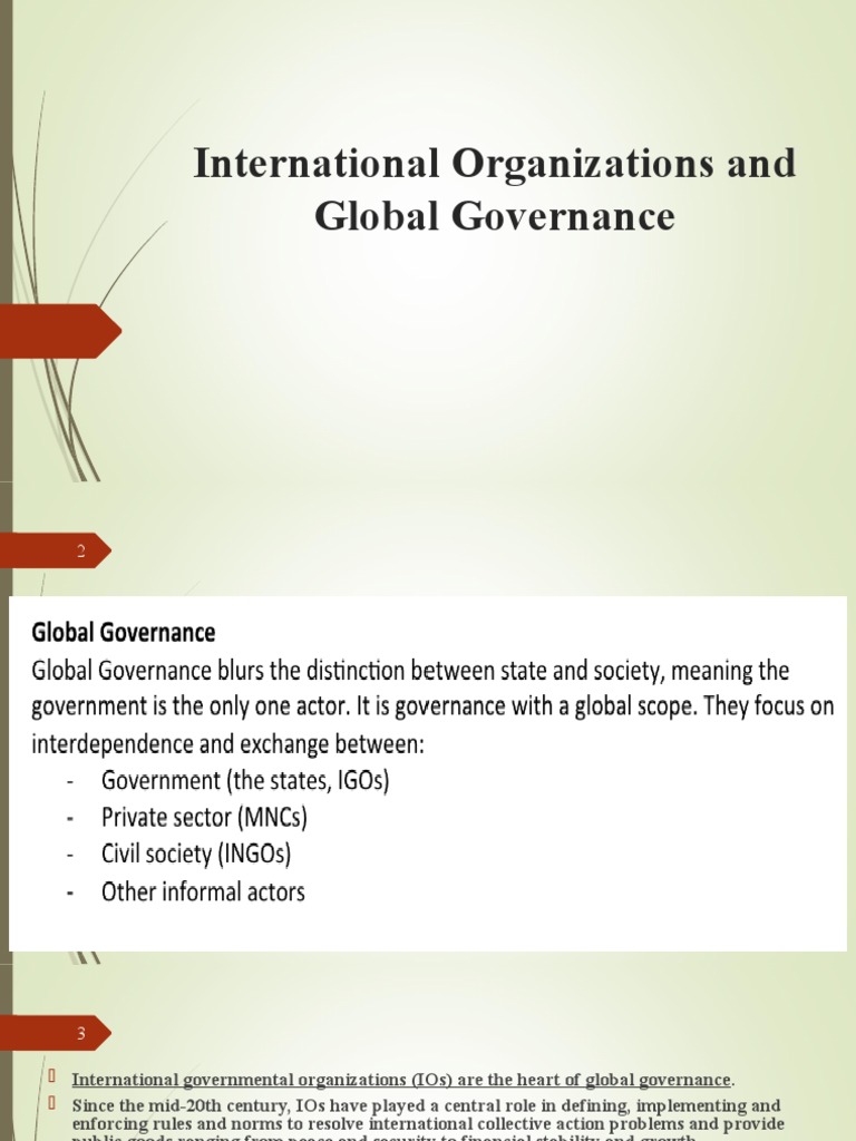 International Organization and Global Governance | PDF