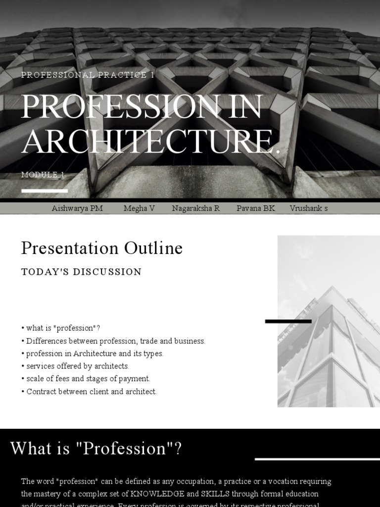 Profession in Architecture.: Professional Practice 1 | PDF | Economic ...