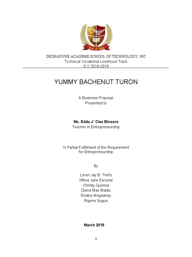 Entrep Business Plan | PDF | Banana | Market Share