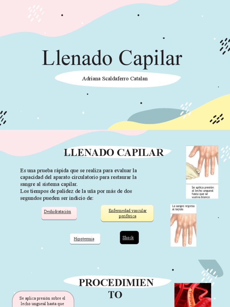 Llenado Capilar: Evaluación y Normas | PDF