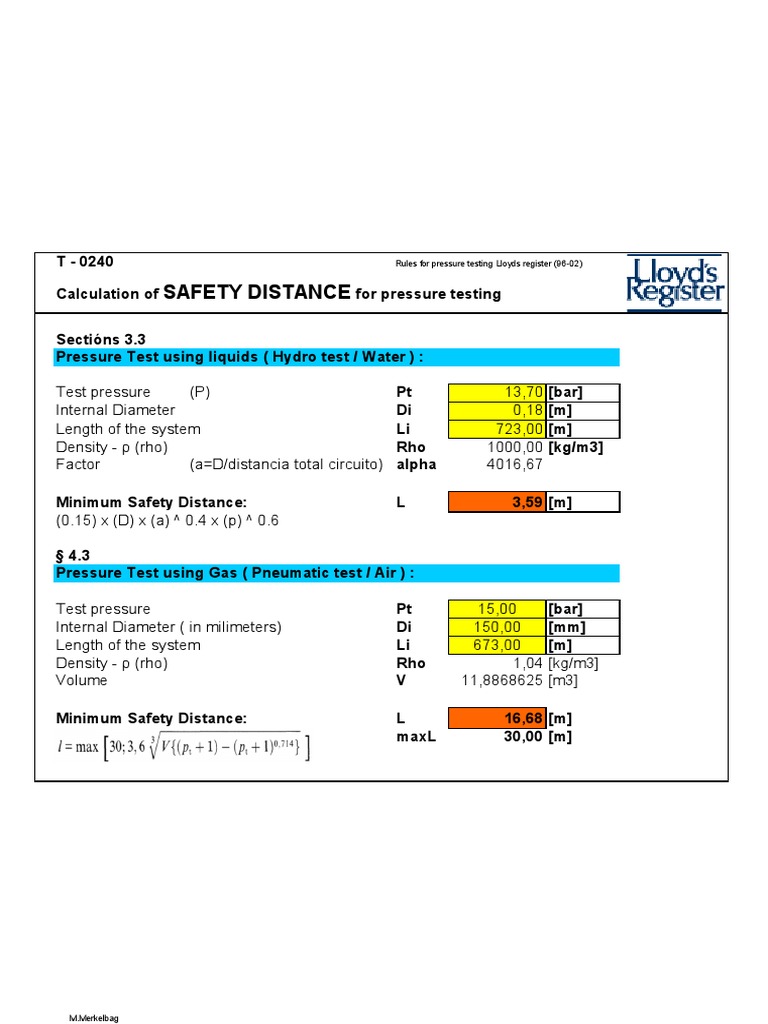 Pressure Testing Safe Distance | PDF | Pressure | Density