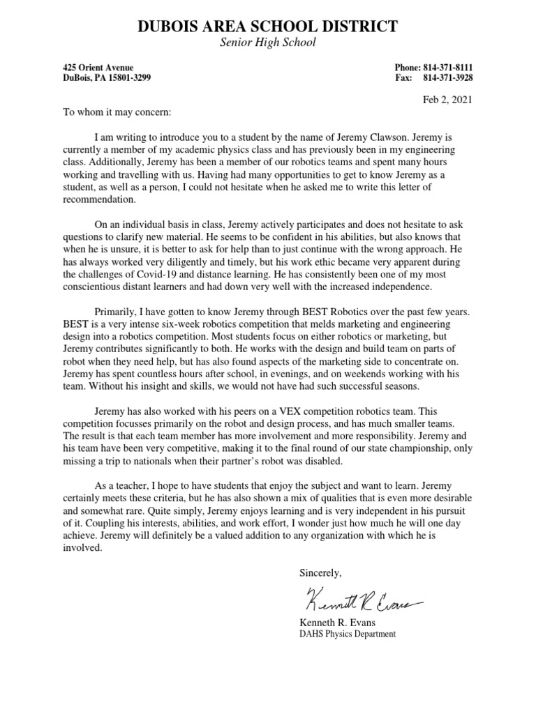 Jeremy Clawson | PDF | Robotics | Competition