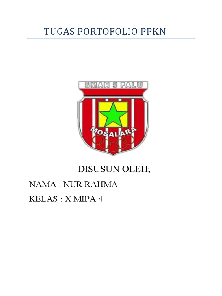 TUGAS PORTOFOLIO PPKN - Docx Anatasya | PDF | Karier & Perkembangan | Gaya Hidup