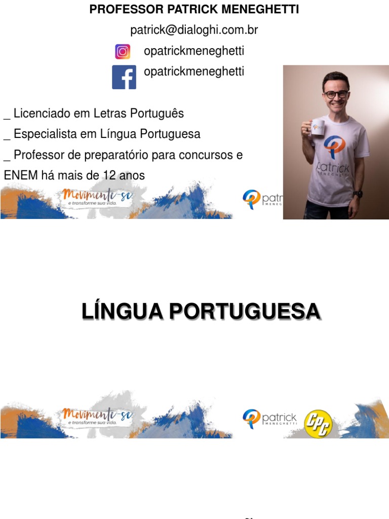 Ojeriza e Regência na Língua Portuguesa | PDF | Preposição e posposição ...