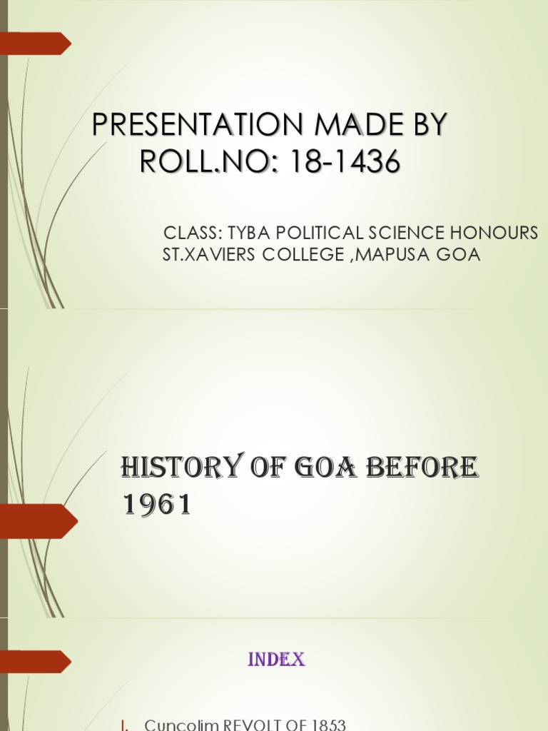 Goa's Pre-1961 Revolts & Impact | PDF | History | Religion & Spirituality