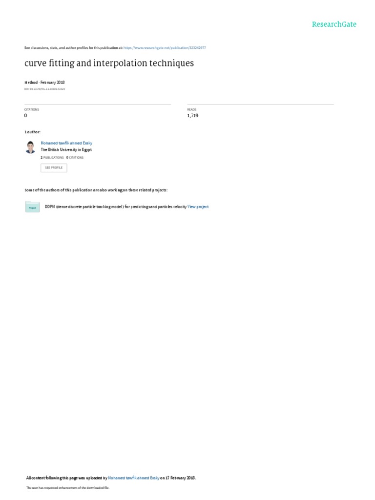 Curve Fitting and Interpolation Techniques | PDF | Interpolation ...