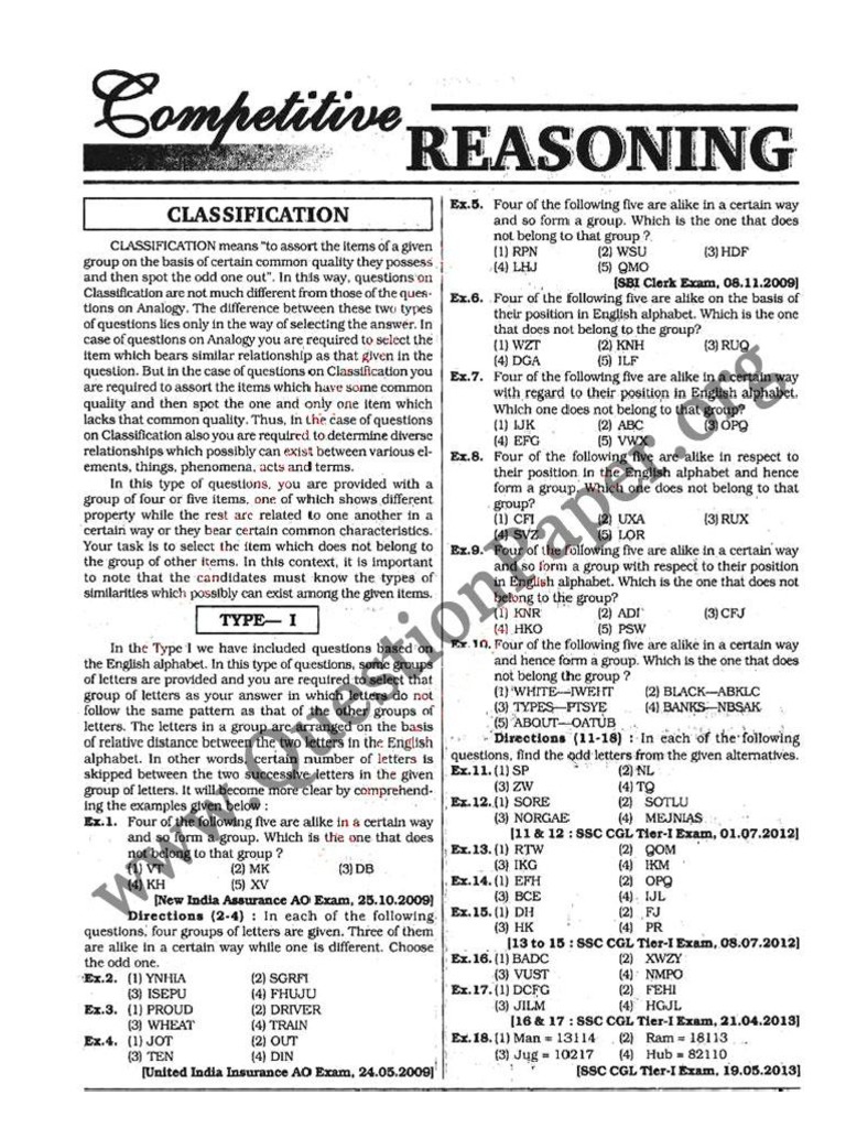 Reason Classification | PDF