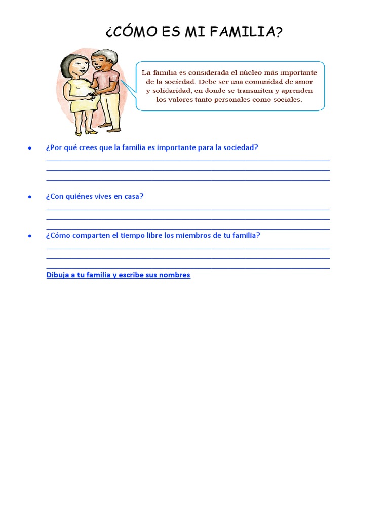 Cómo Es Mi Familia | PDF