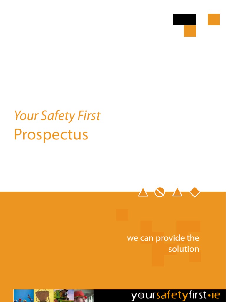 Safety Training Prospectus | PDF | First Aid | Occupational Safety And ...