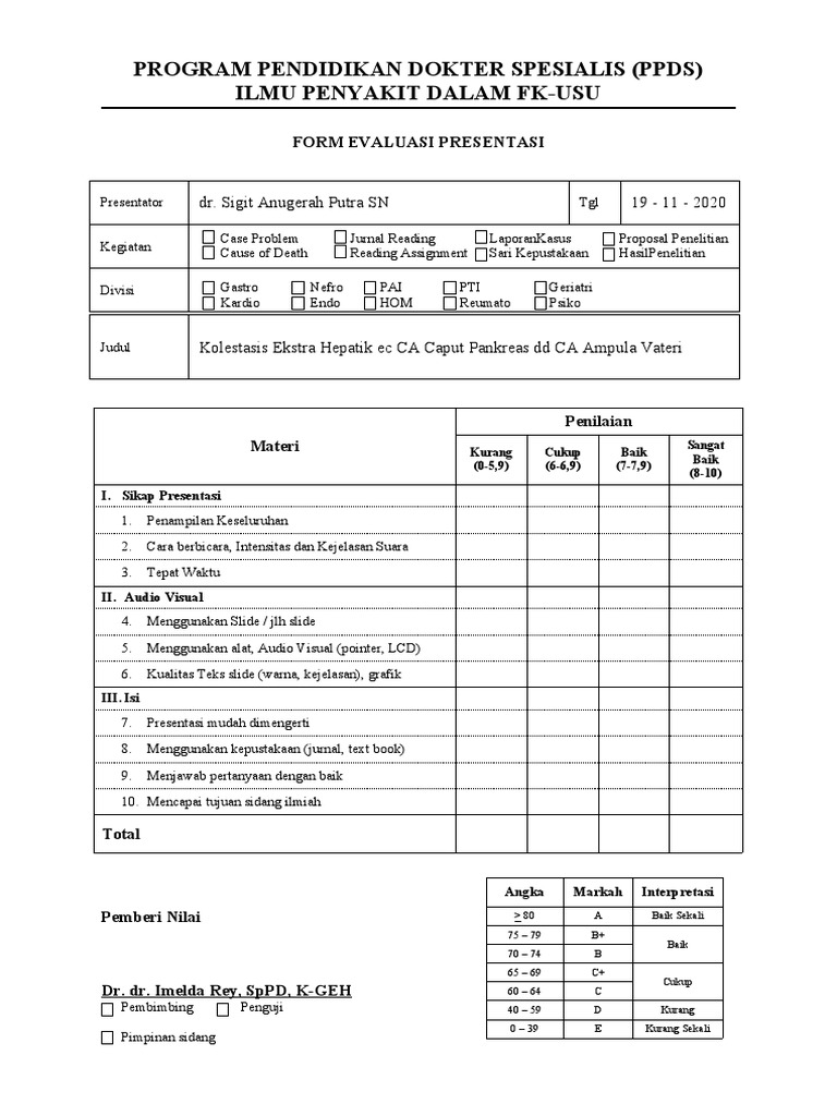Form Penilaian | PDF