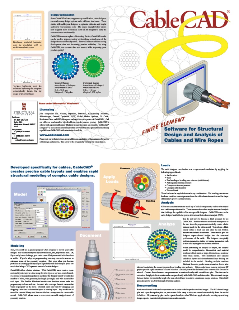 Software For Structural Design and Analysis of Cables and Wire Ropes ...