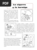 La cigarra y la hormiga: fábula completa | PDF