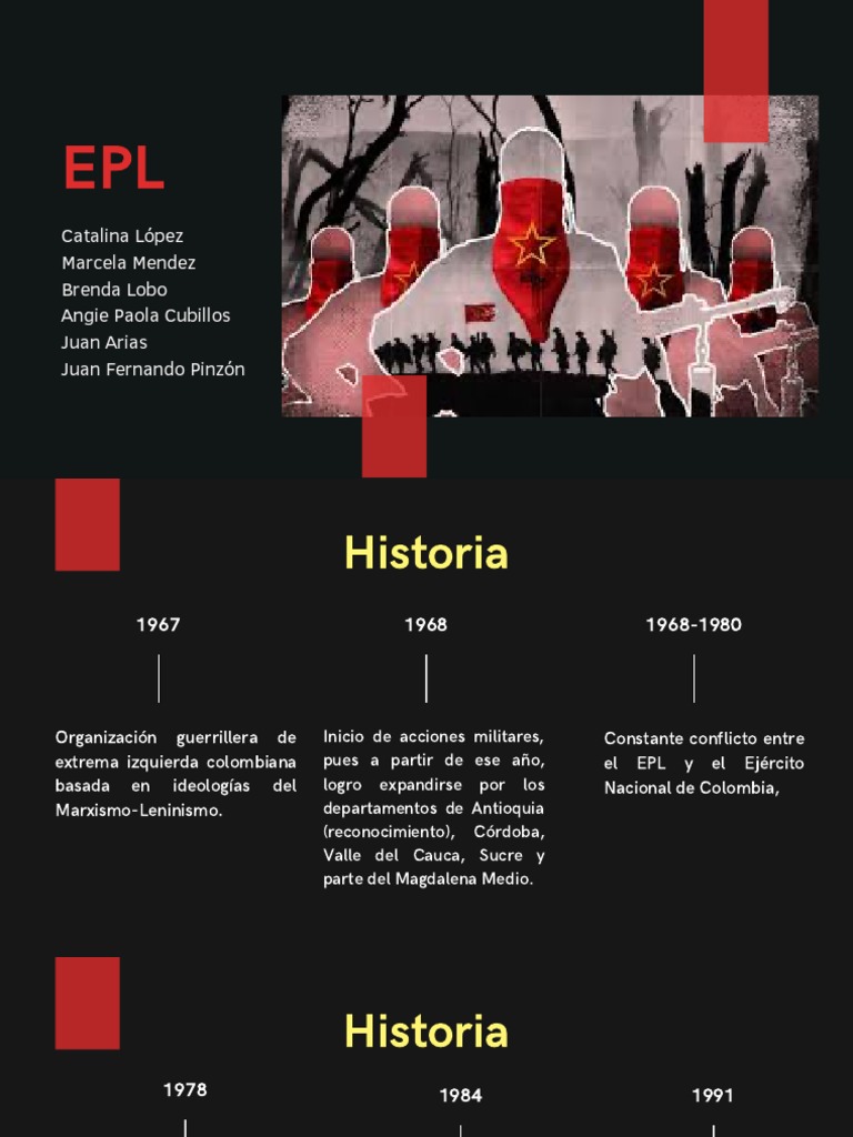 Historia y evolución del Ejército Popular de Liberación (EPL) en ...