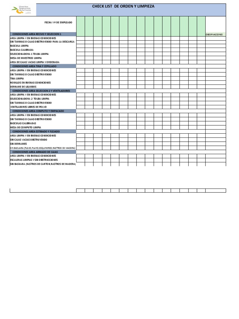 Check List Orden | PDF