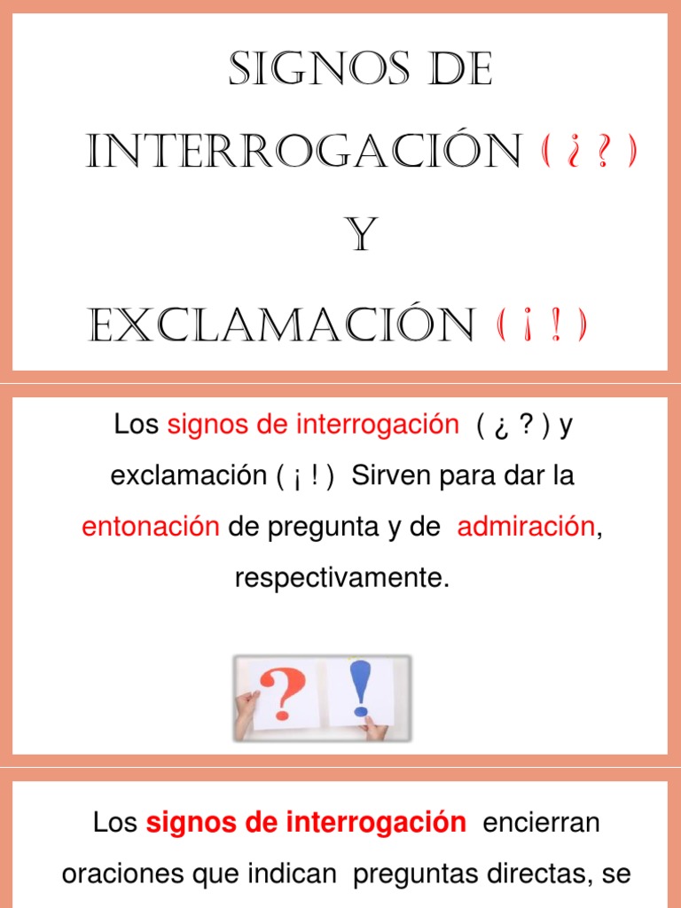 Signos de Interrogacion y Exclamacion | PDF