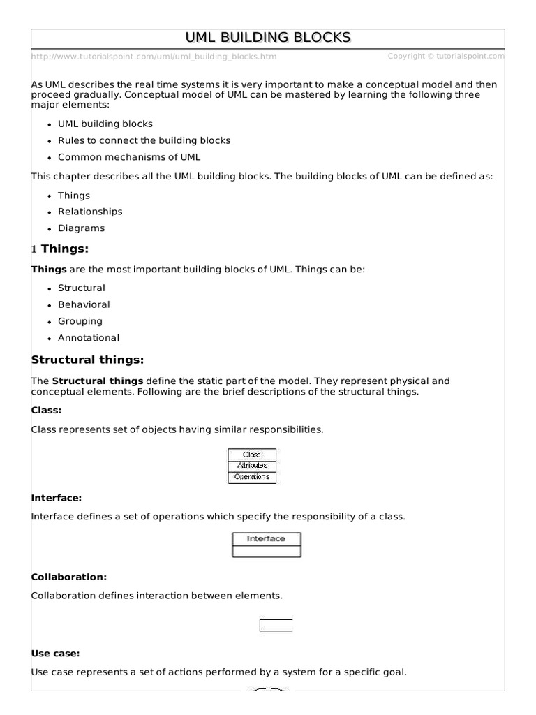 Uml Building Blocks Pdf Unified Modeling Language Class Computer 7804