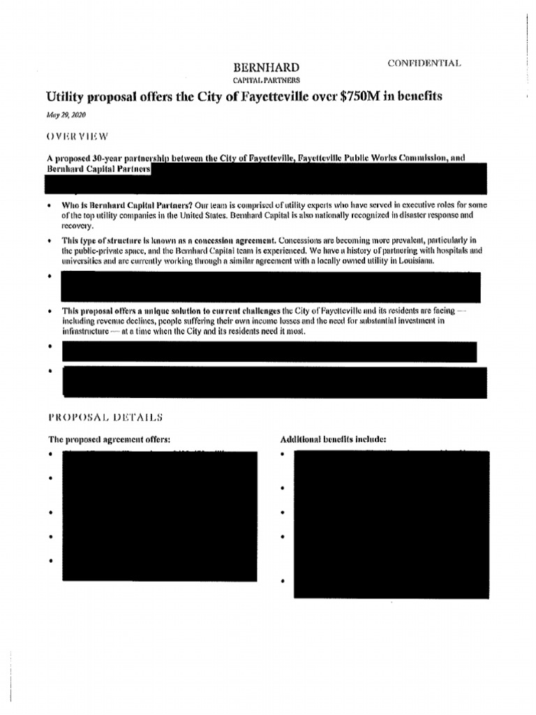 Bernhard Fayetteville Proposal | PDF