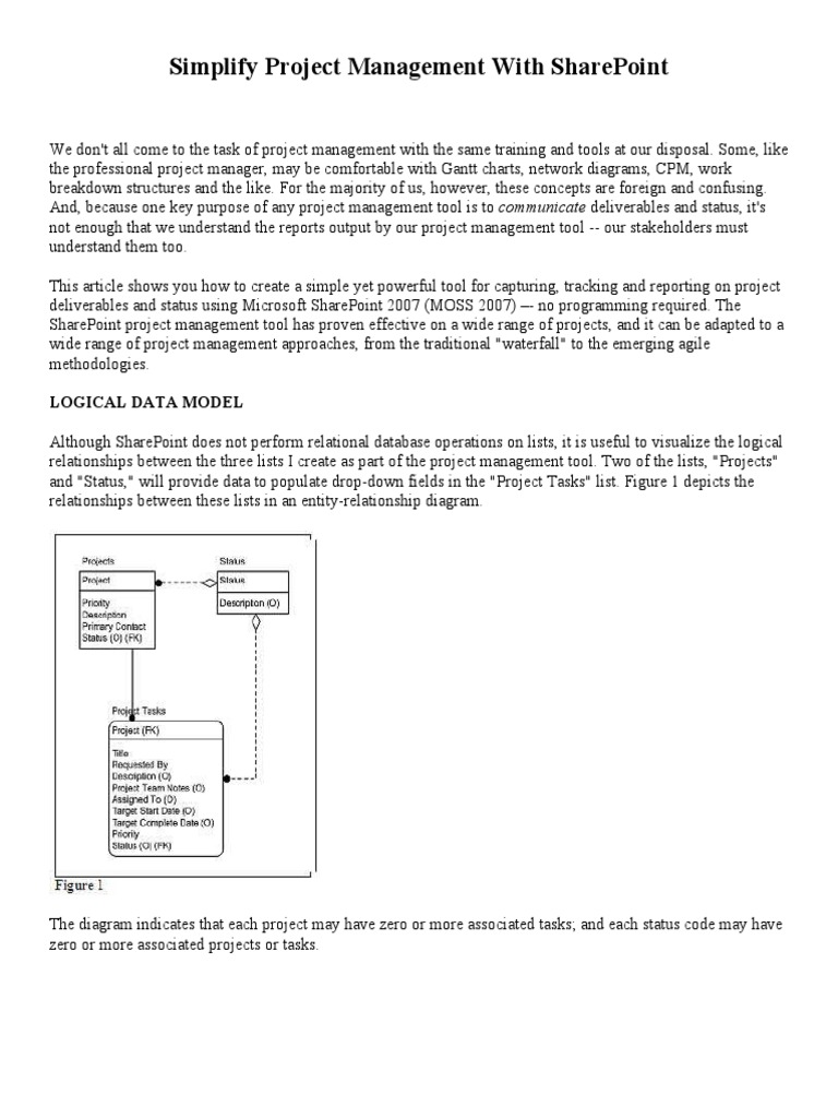 Simplify Project Management With SharePoint | PDF | Project Management ...