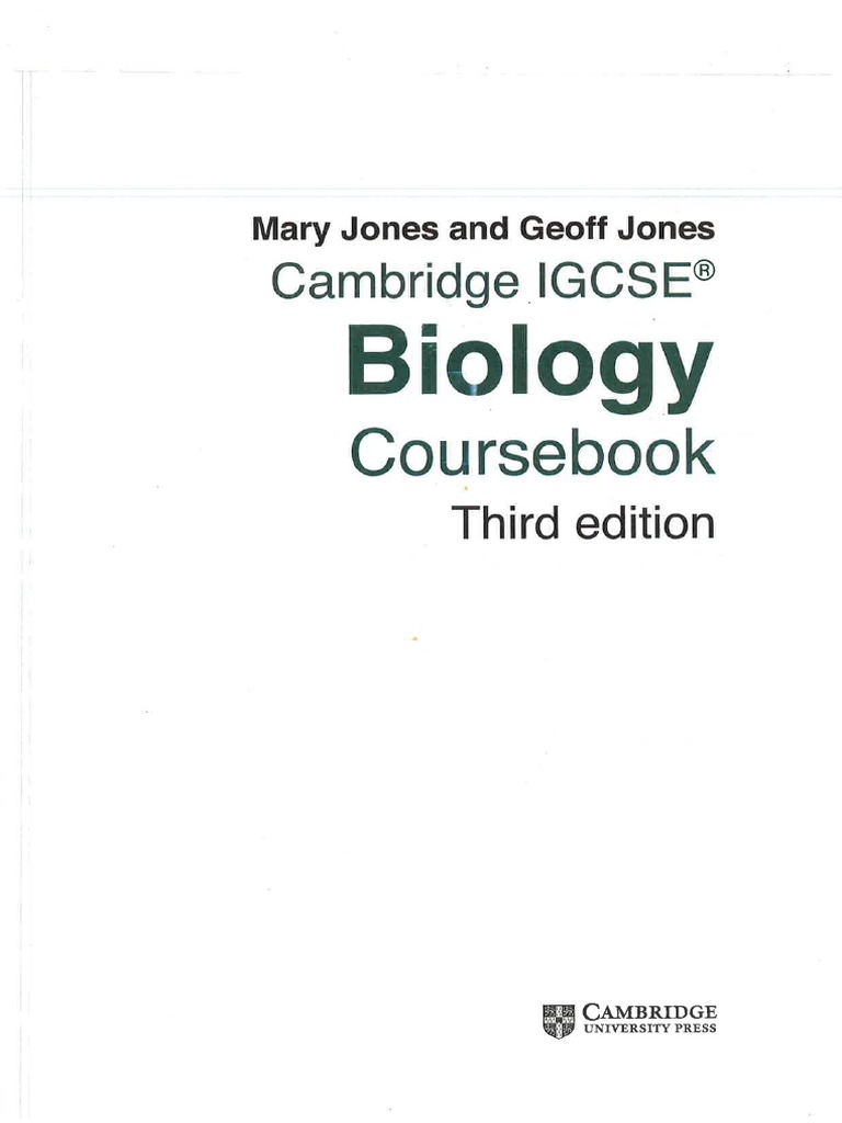 Cambridge IGCSE Biology Coursebook | PDF | Physiology | Anatomy