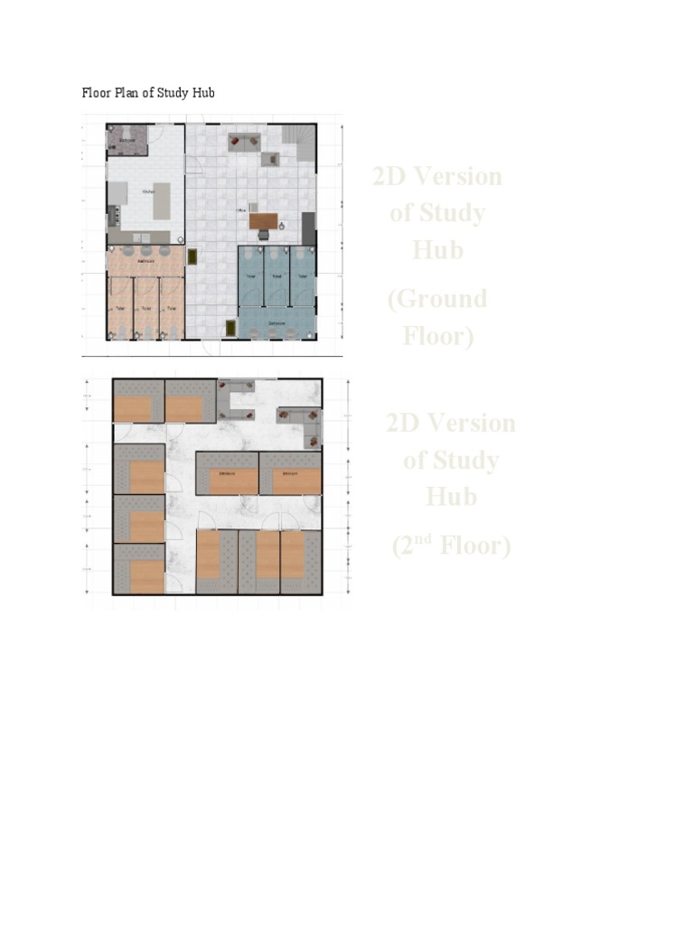 2D Version of Study Hub (Ground Floor) 2D Version of Study Hub (2 Floor ...