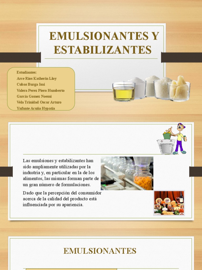 Emulsionantes y estabilizantes: agentes clave para la industria ...