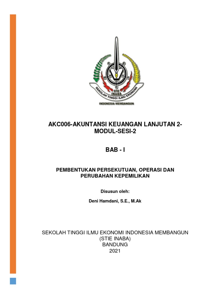Akc006 Akuntansi Keuangan Lanjutan 2 Modul Sesi 2 | PDF | Pengelolaan ...