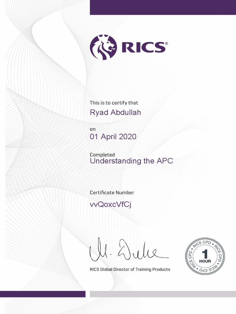 EL-APC-UAPC - Understanding The APC Certificate | PDF