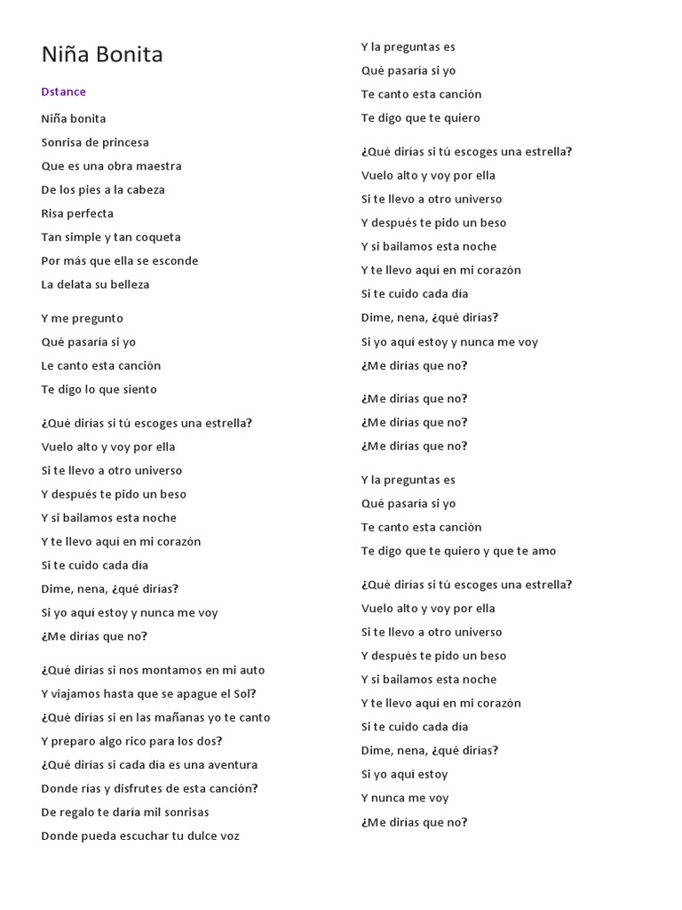 Niña Bonita | PDF | Entretenimiento (general)