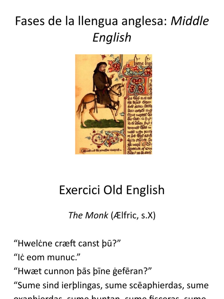 Fases de La Llengua Anglesa Middle English | PDF