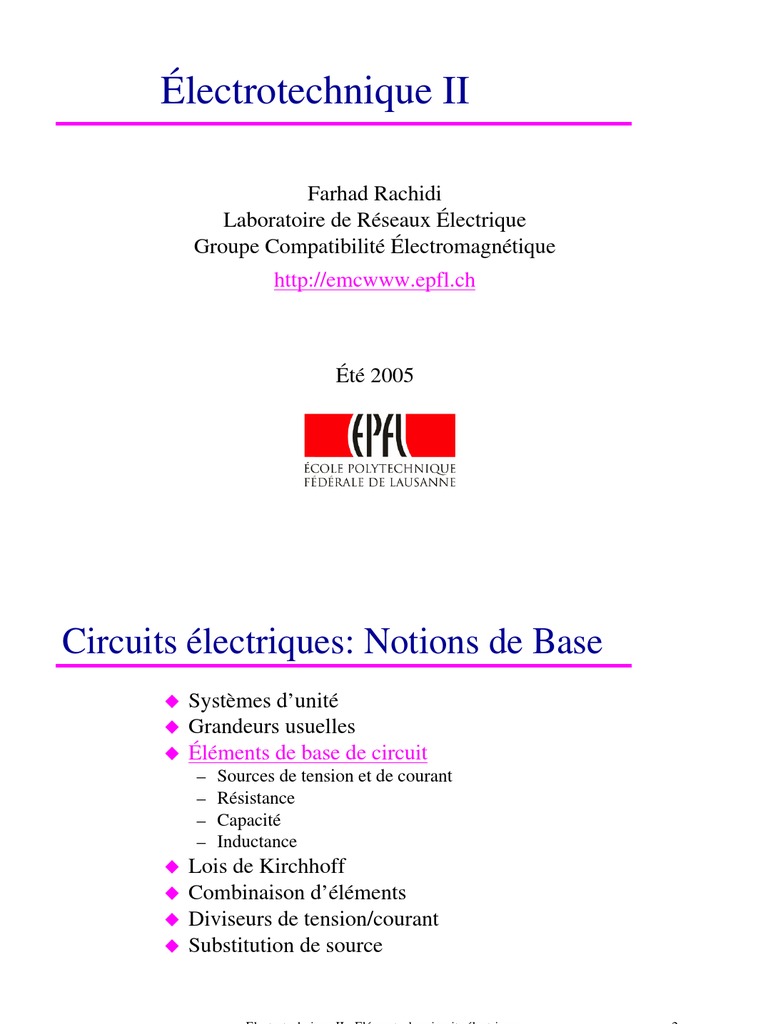 Concepts de Base en Électrotechnique | PDF | Puissance (physique ...