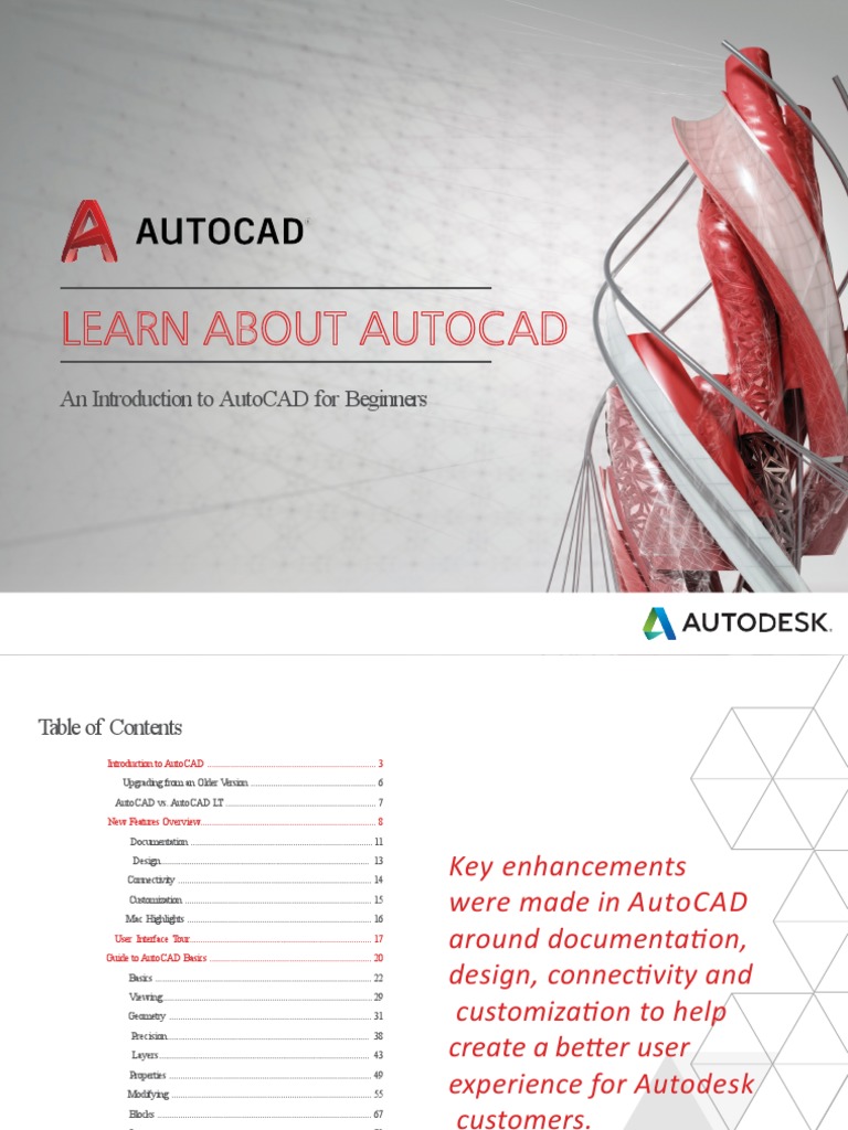 An Introduction To Autocad For Beginners | PDF | Auto Cad | Menu ...