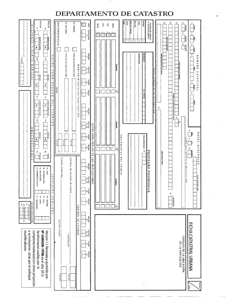 Formato Ficha Catastral | PDF