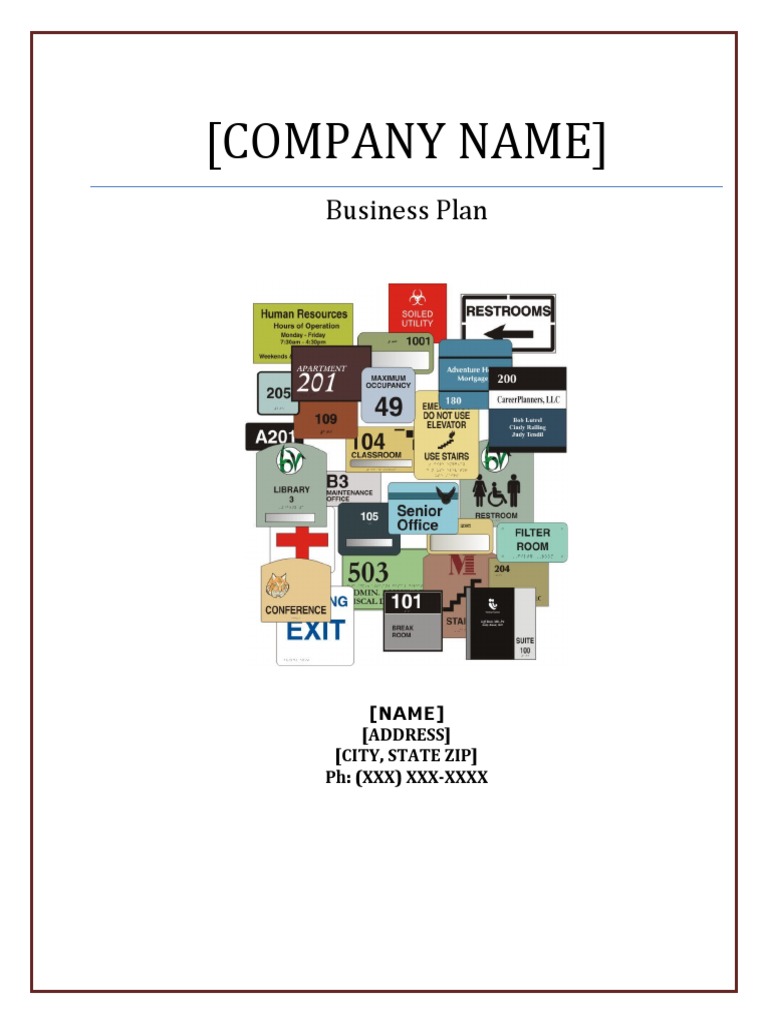 Sign Company Business Plan Overview | PDF | Market Analysis | Depreciation
