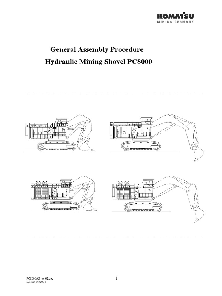 PC8000 Excavator Assembly Manual | PDF | Crane (Machine) | Electrician