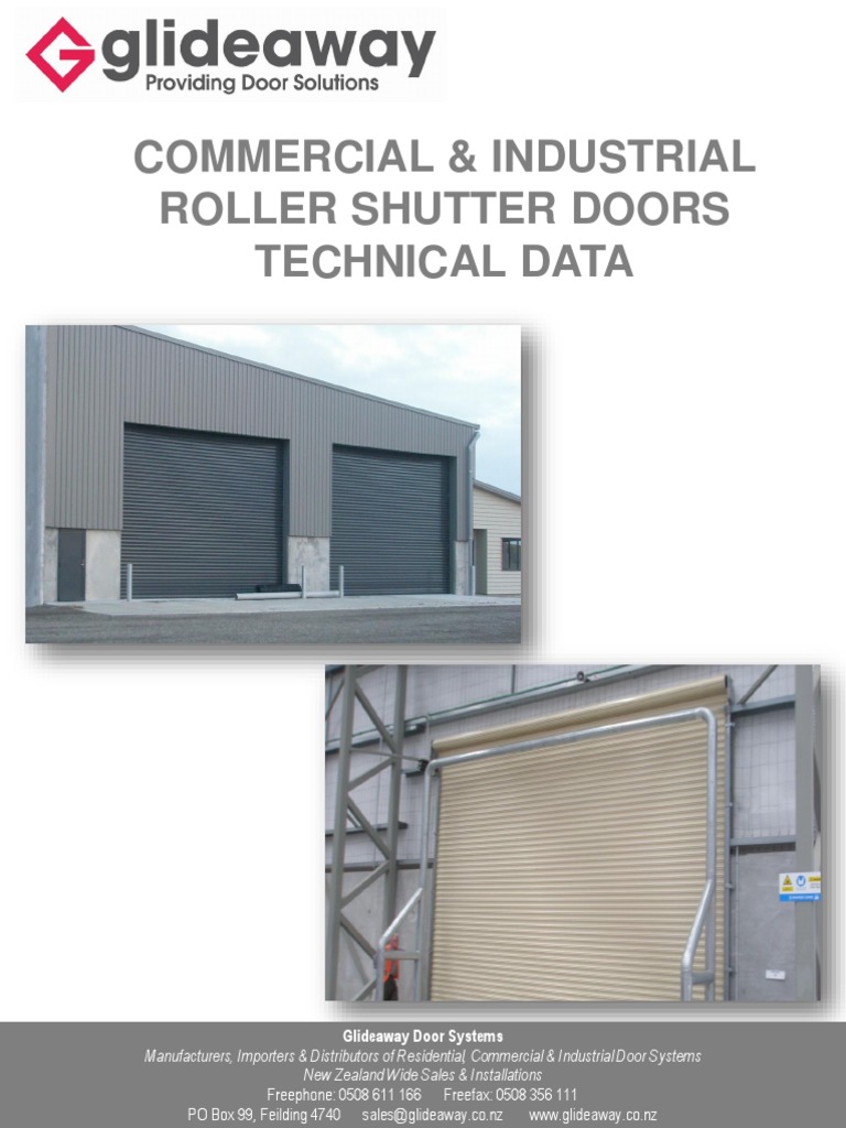 Commercial & Industrial Roller Shutter Doors Technical Data | PDF ...