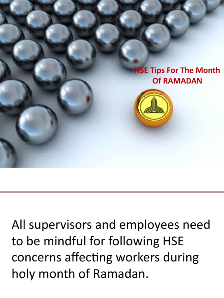 HSE Tips For The Month of RAMADAN | PDF | Hypoglycemia | Ramadan