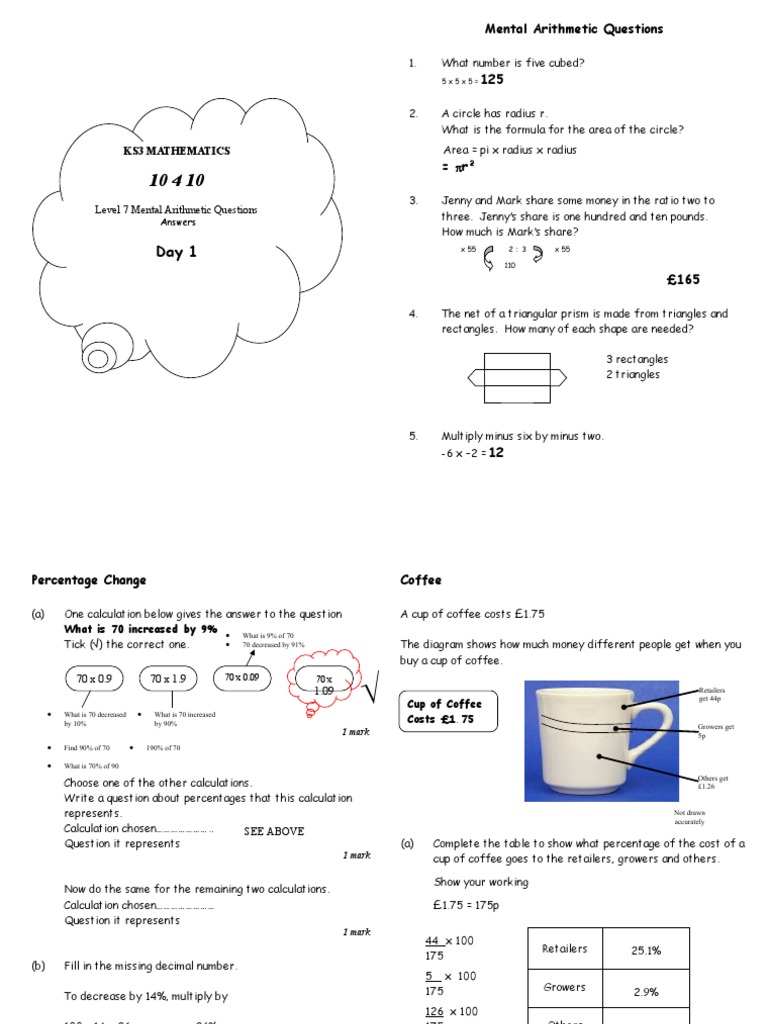 Level 7 Answers | PDF | Area | Triangle
