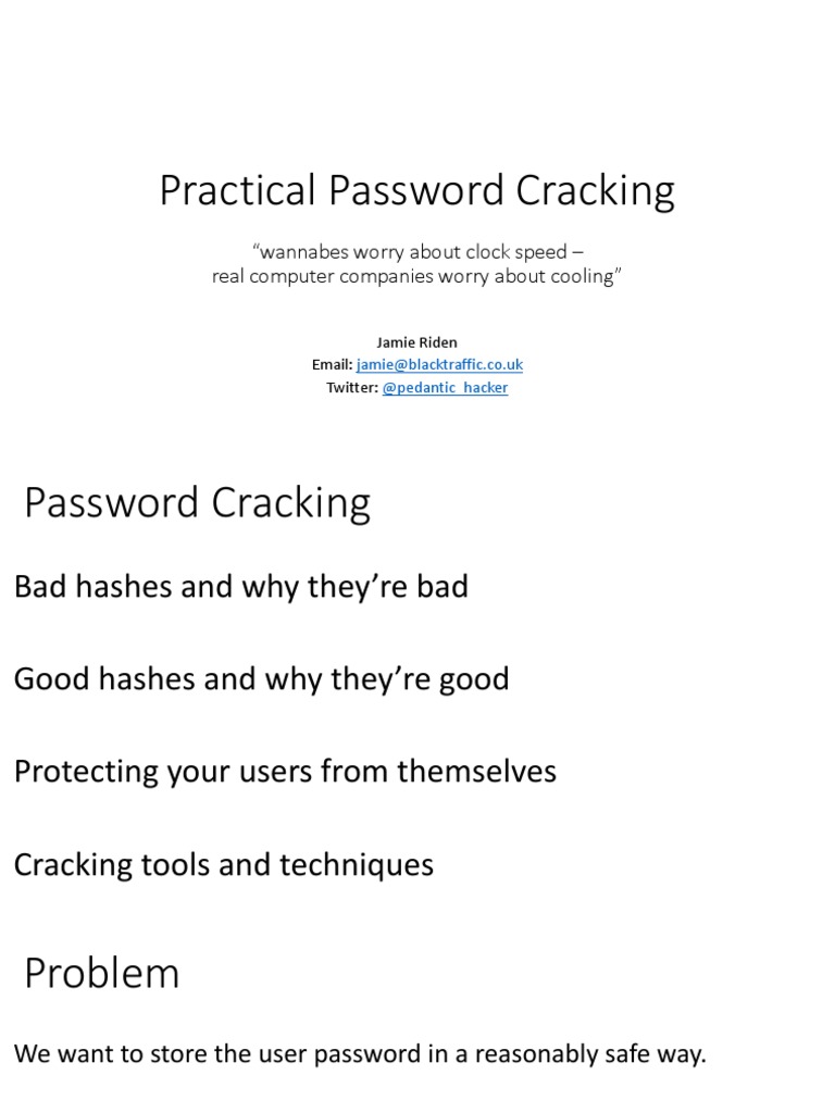 Practical Password Cracking | PDF | Password | Obfuscation