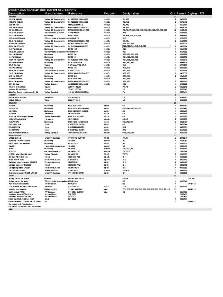 Electronics Component List | PDF | Electronic Engineering | Electrical ...